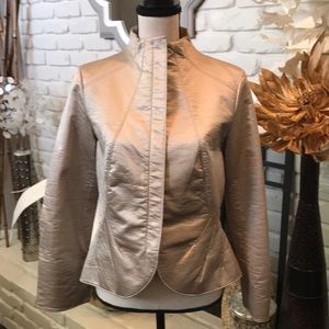 600 West | Jackets & Coats | Ultra Light Gold Tone Jacket | Poshmark